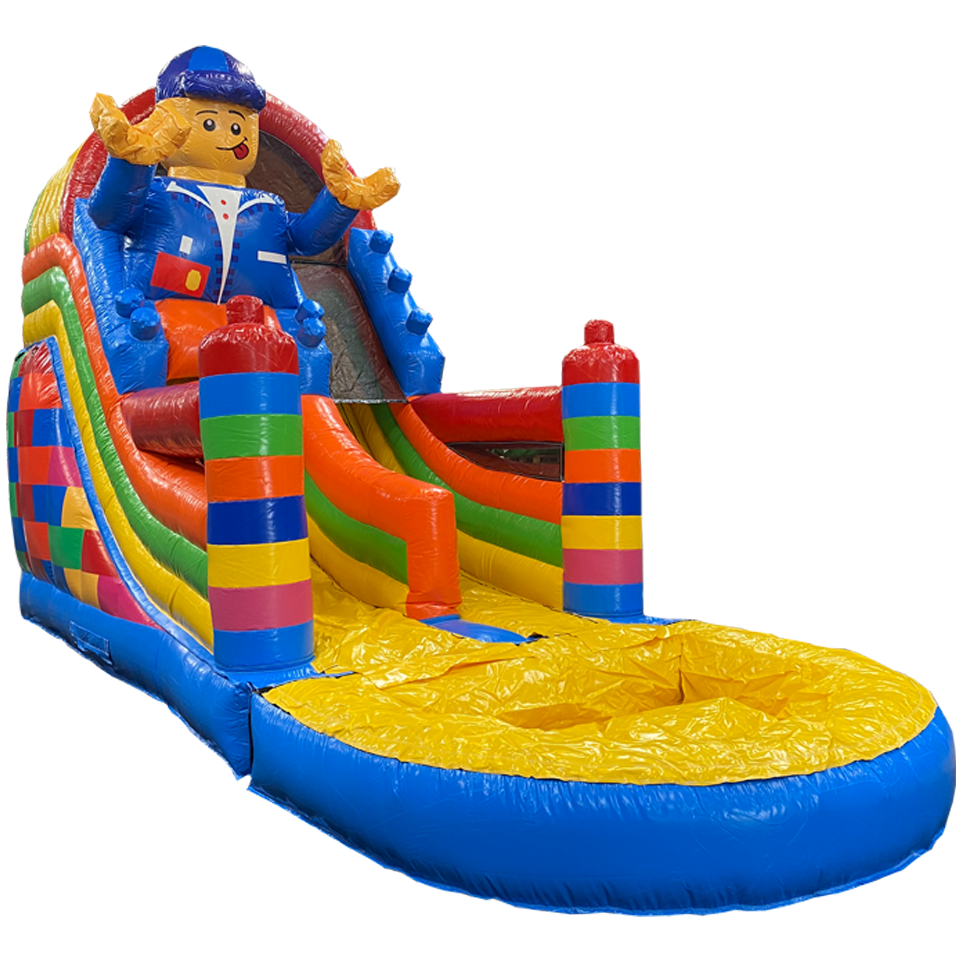 PETITS BLOCS COLORÉS TOBOGGAN - Boing gonflables